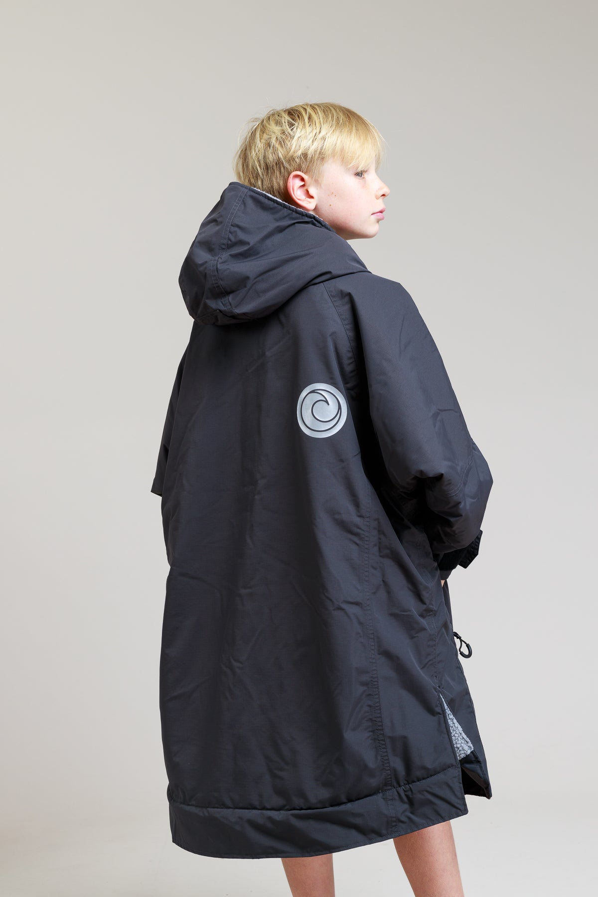 Kids Hard Shell Robe - Black – White Water