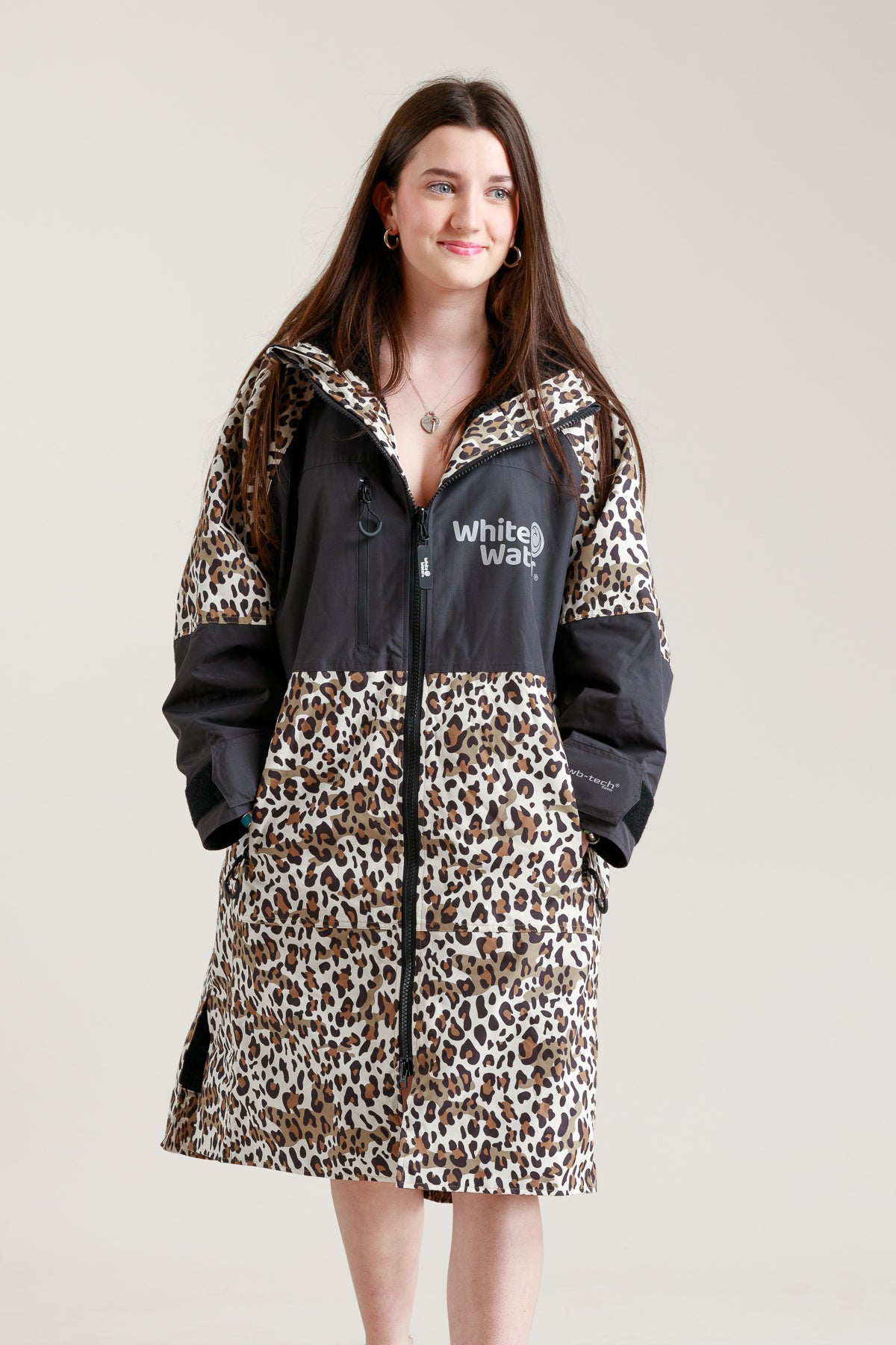 Juniors Hard Shell Robe - Leopard Print – White Water