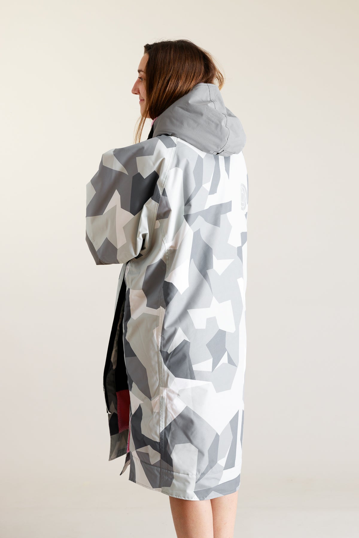 Adults Hard Shell Robe - Arctic Camo/Pink – White Water