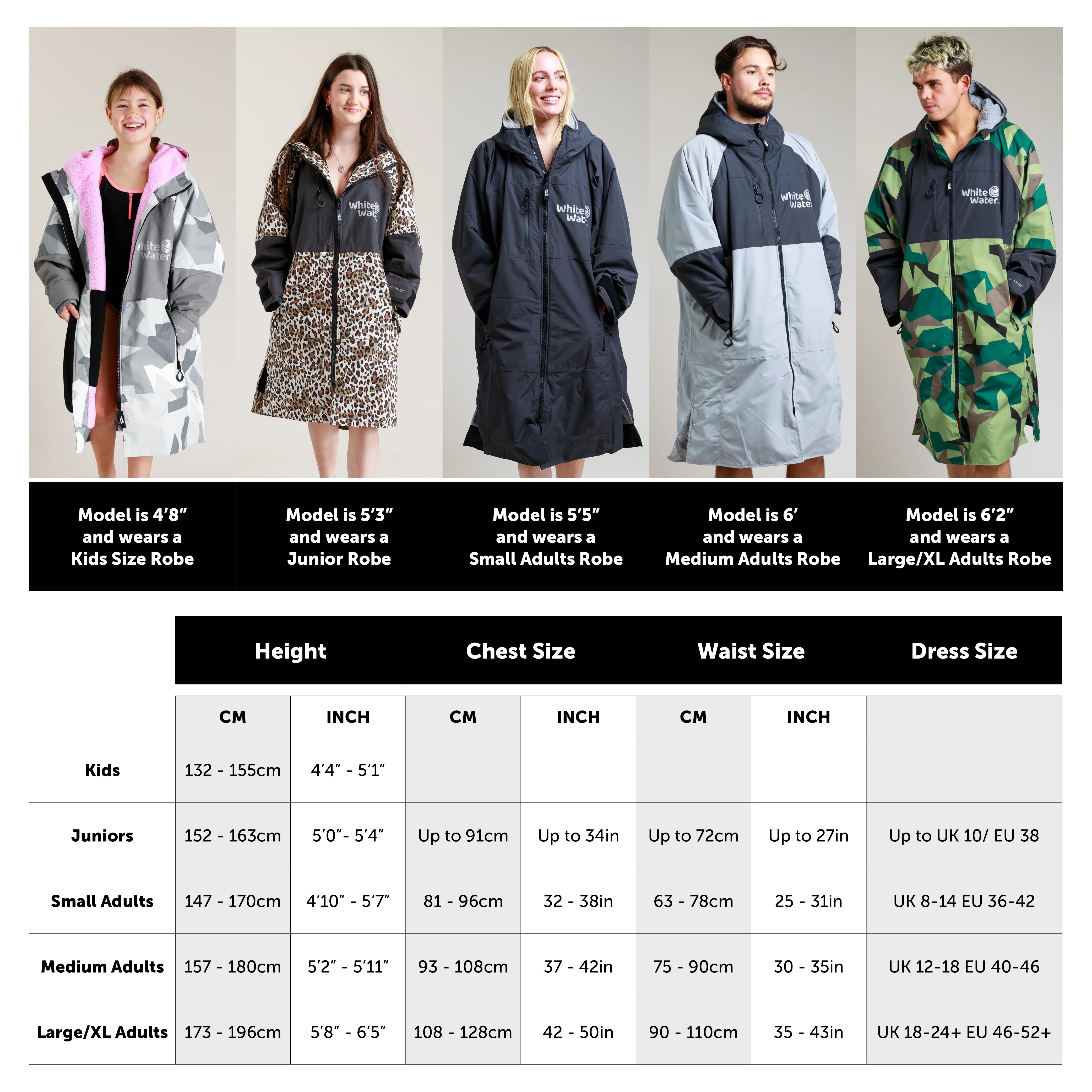 Adults Hard Shell Robe - Leopard Print – White Water